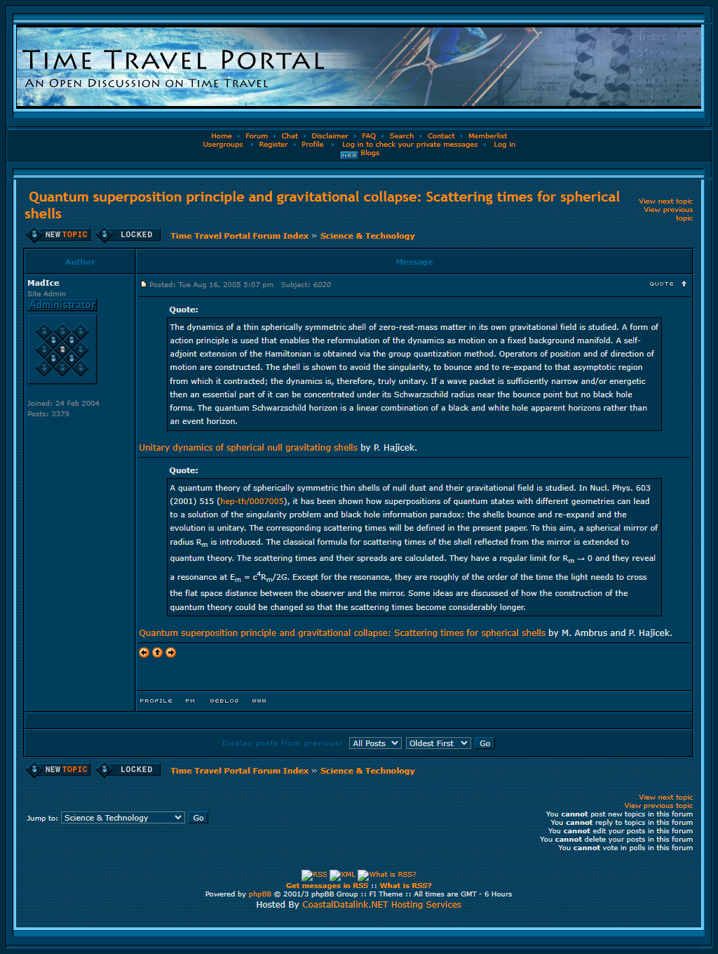 Time Travel Portal View Topic Quantum Superposition Principle And